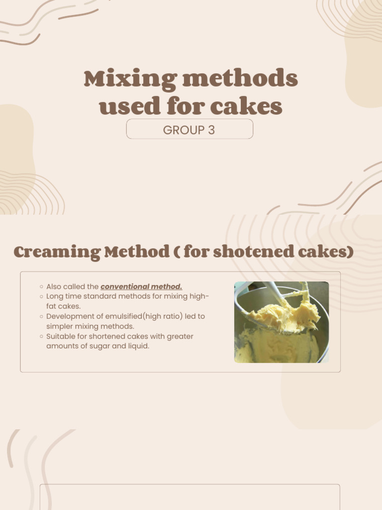 Cake Mixing Methods Explained | PDF