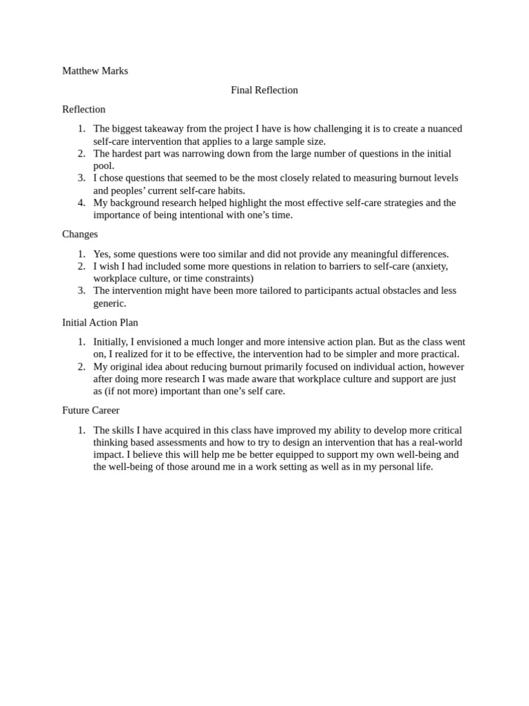 Final Reflection | PDF