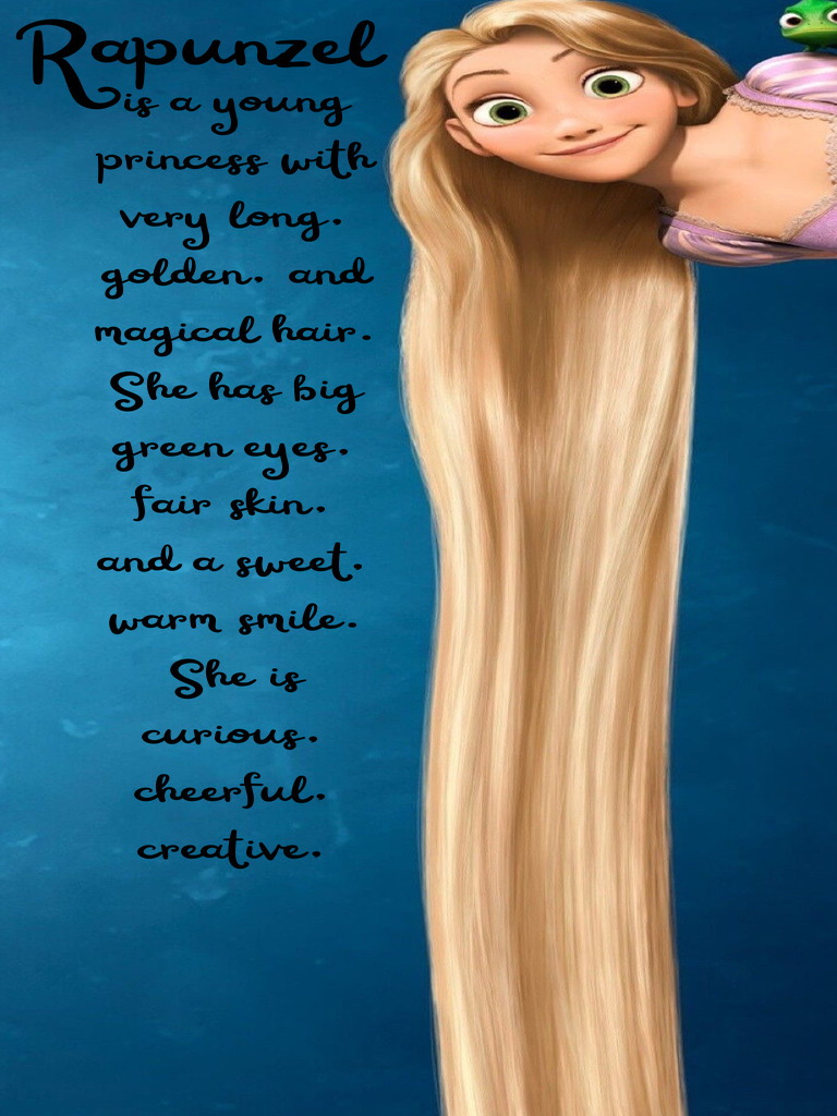 Rapunzel is a Young Princess With Very Long, Golden, And Magical Hair ...