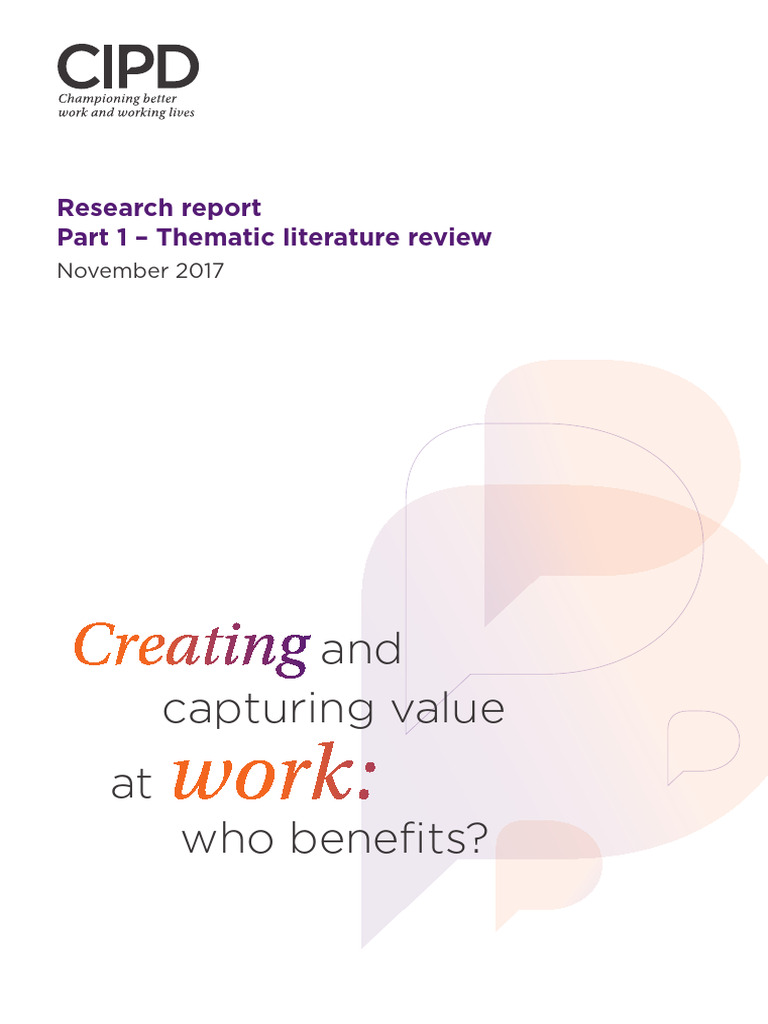CIPD 2017 Creating Capturing Value at Work | PDF | Capital (Economics ...