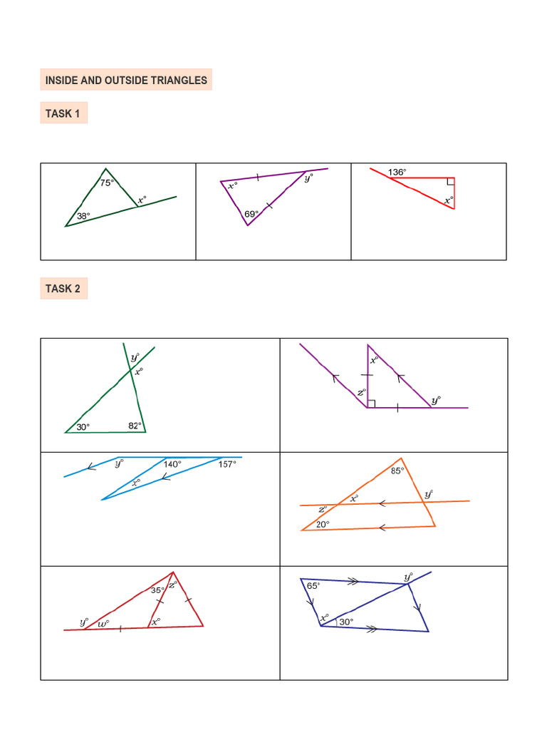 Triangle Angle Calculation Guide | PDF