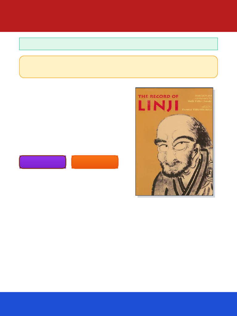 The Record of Linji Nanzan Library of Asian Religion and Culture Thomas ...