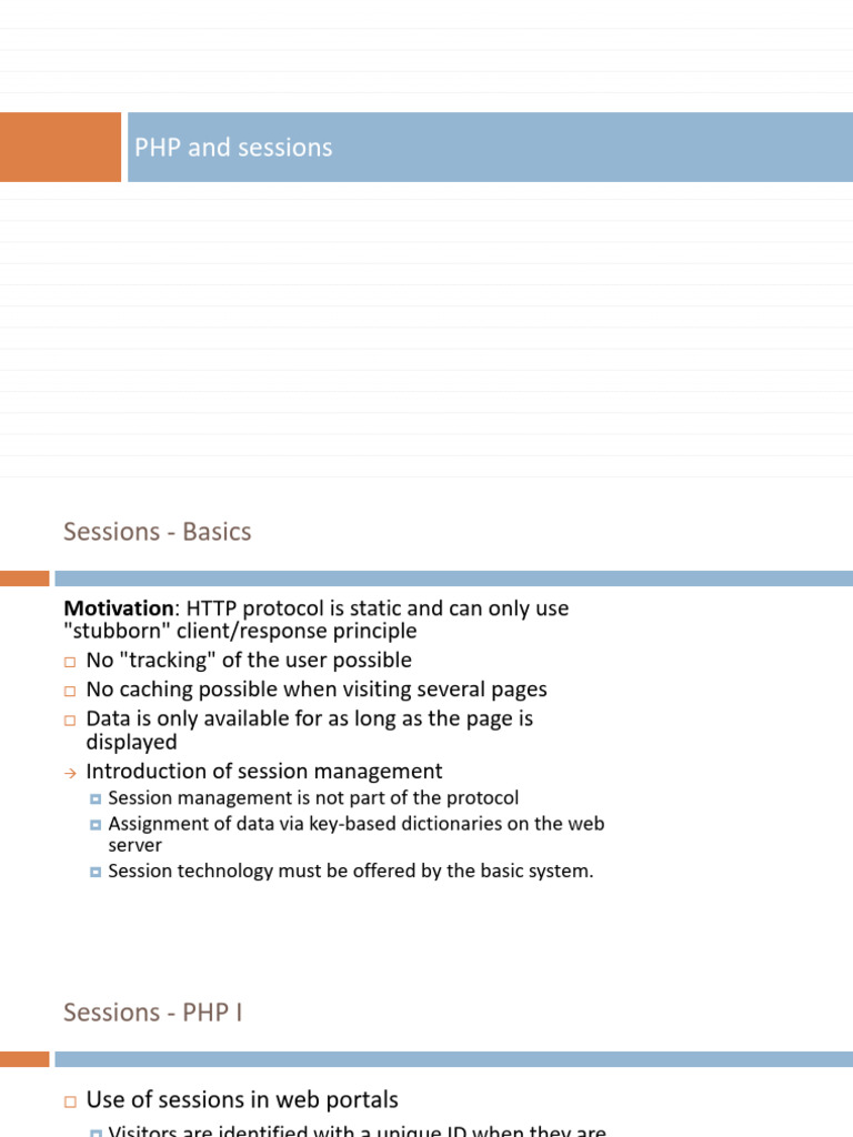 Computing Fundamentals Chapter 4 Part 4 PHP and Sessions | PDF
