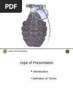 Hand Grenade Identification and Use | PDF | Shell (Projectile) | Ballistics