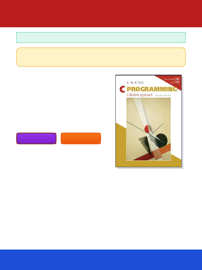 C Programming A Modern Approach 2nd Edition K. N. King ebook teaching ...