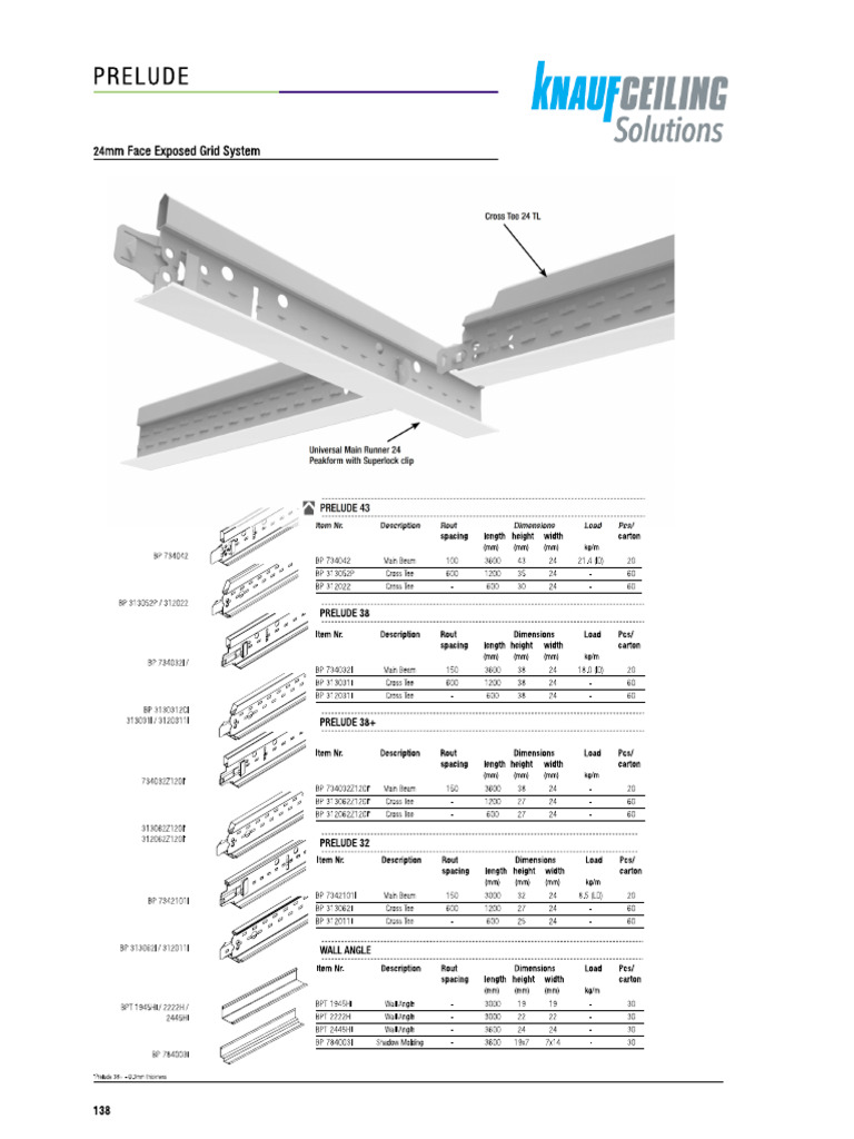 24mm Prelude Grid- Knauf-Armstrong (1) | PDF