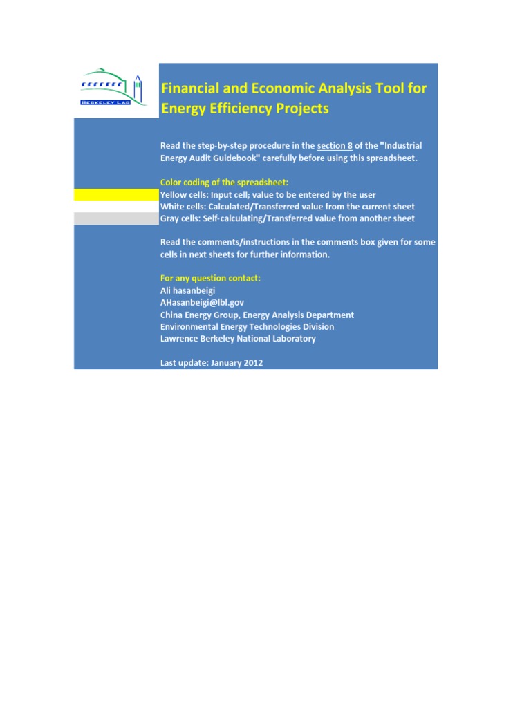 Economic Analysis Tool FINAL2 Pro | PDF | Internal Rate Of Return | Net ...