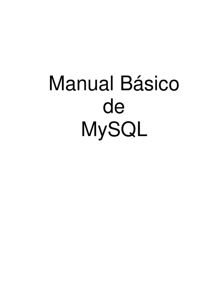 Manual de Mysql | PDF | Mi sql | Tabla (base de datos)