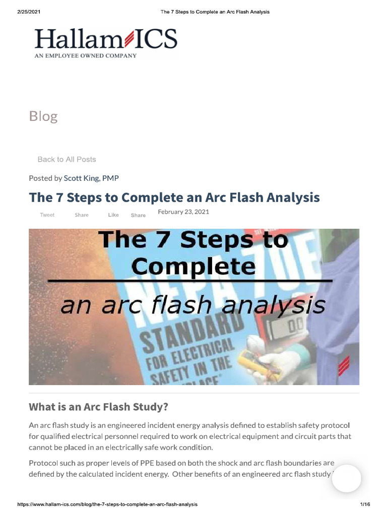 7 Steps To Complete An Arc Flash Analysis | PDF