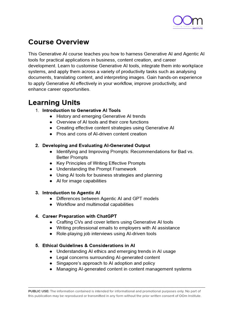 Generative AI Course for Professionals | PDF | Artificial Intelligence ...
