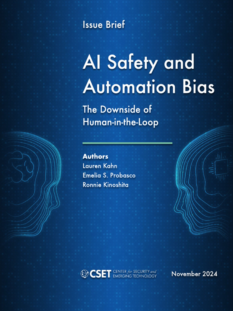 CSET AI Safety and Automation Bias | PDF