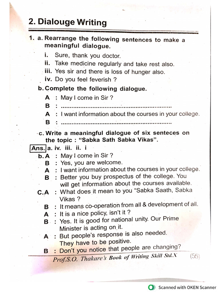 Dialogue Writing | PDF