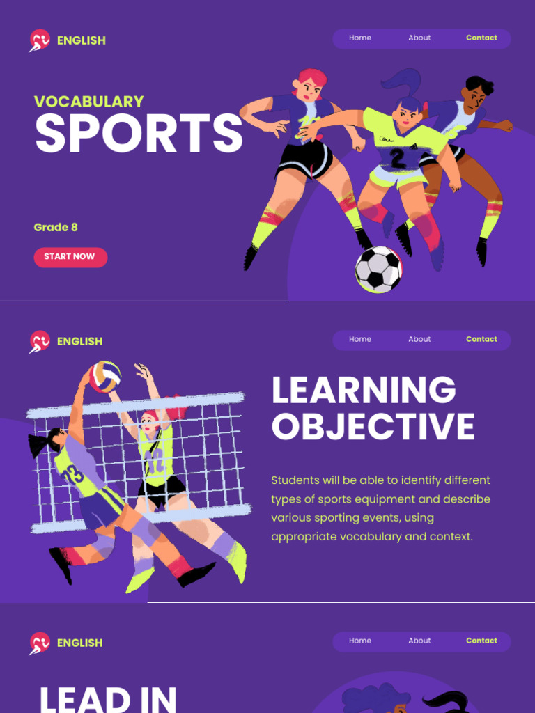 Grade 8 Sports Vocabulary Guide | PDF