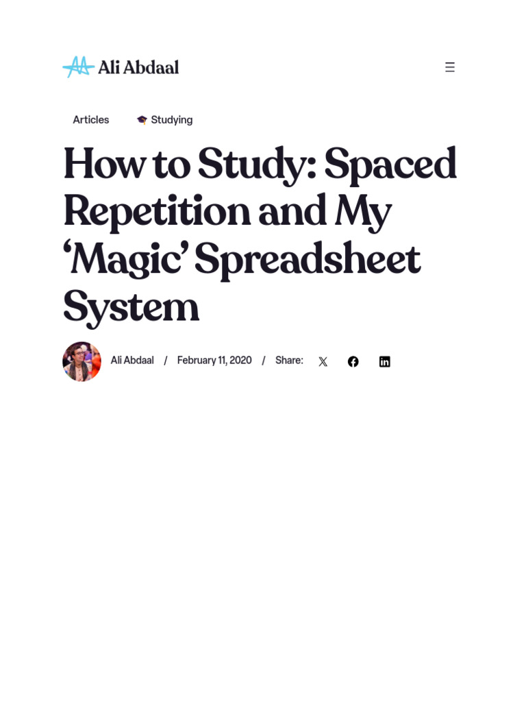Spaced Repetition Study Techniques | PDF | Psychological Concepts ...