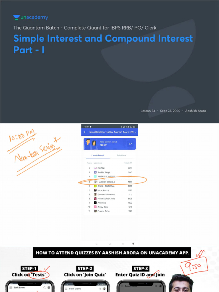 Simple Interest and Compound Interest Part - I | PDF