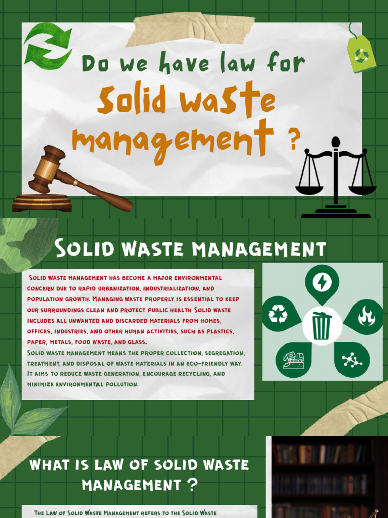 Solid Waste Management Laws Explained | PDF | Waste Management | Waste
