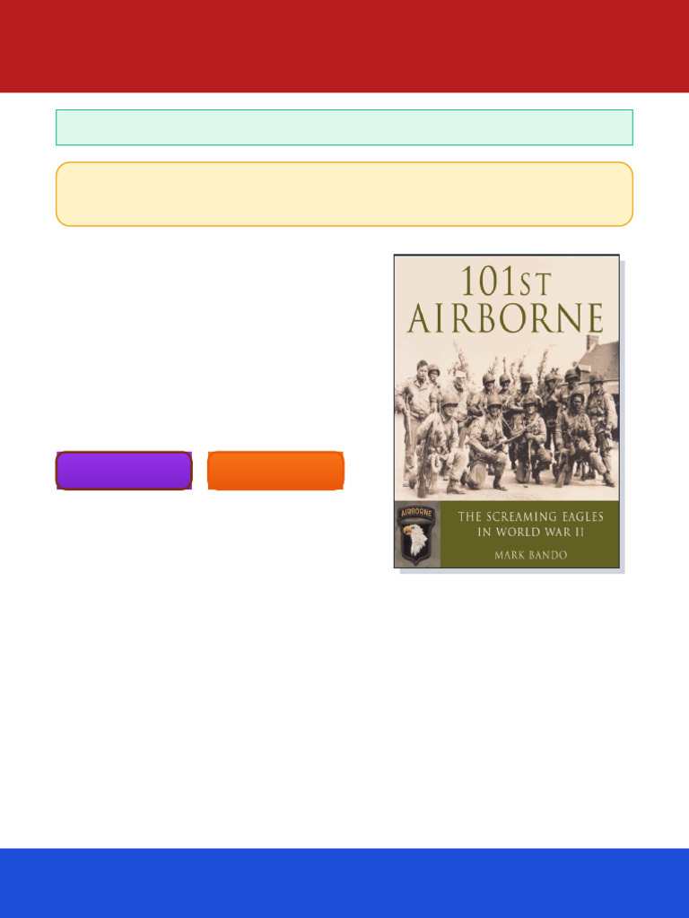 101st Airborne The Screaming Eagles in World War II 1st Edition Mark ...
