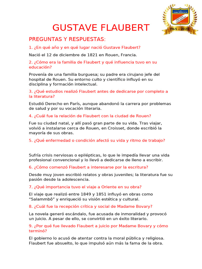 Gustave Flaubert-1 | PDF | Gustave Flaubert