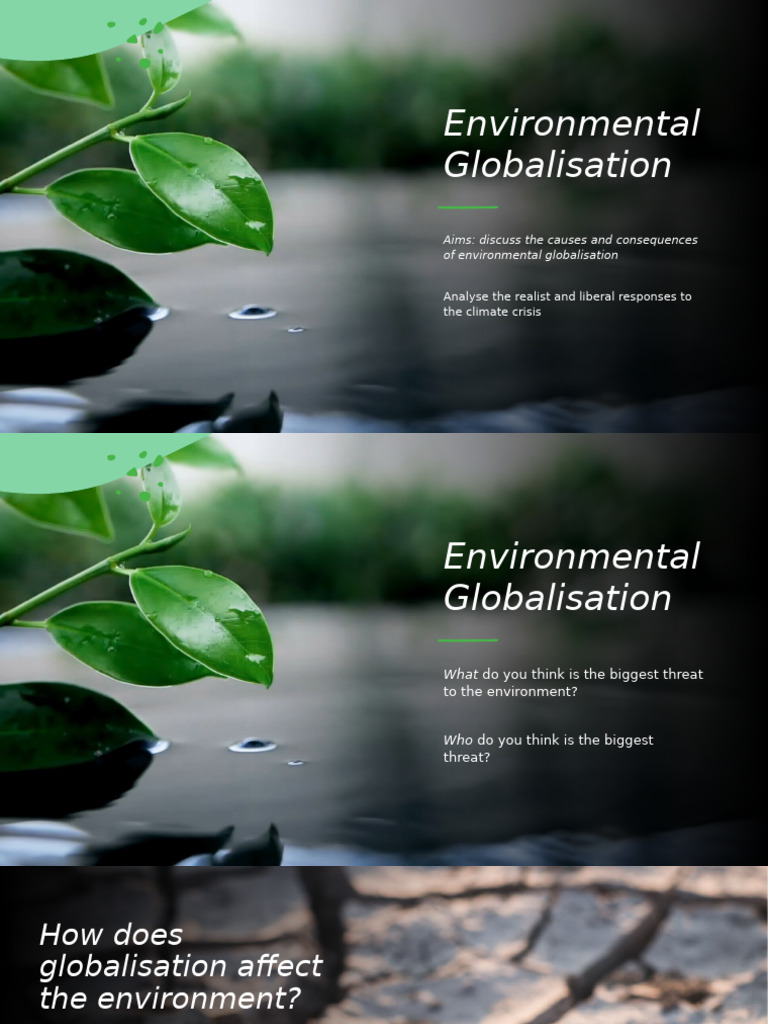 Causes and Effects of Environmental Globalisation | PDF | Climate ...