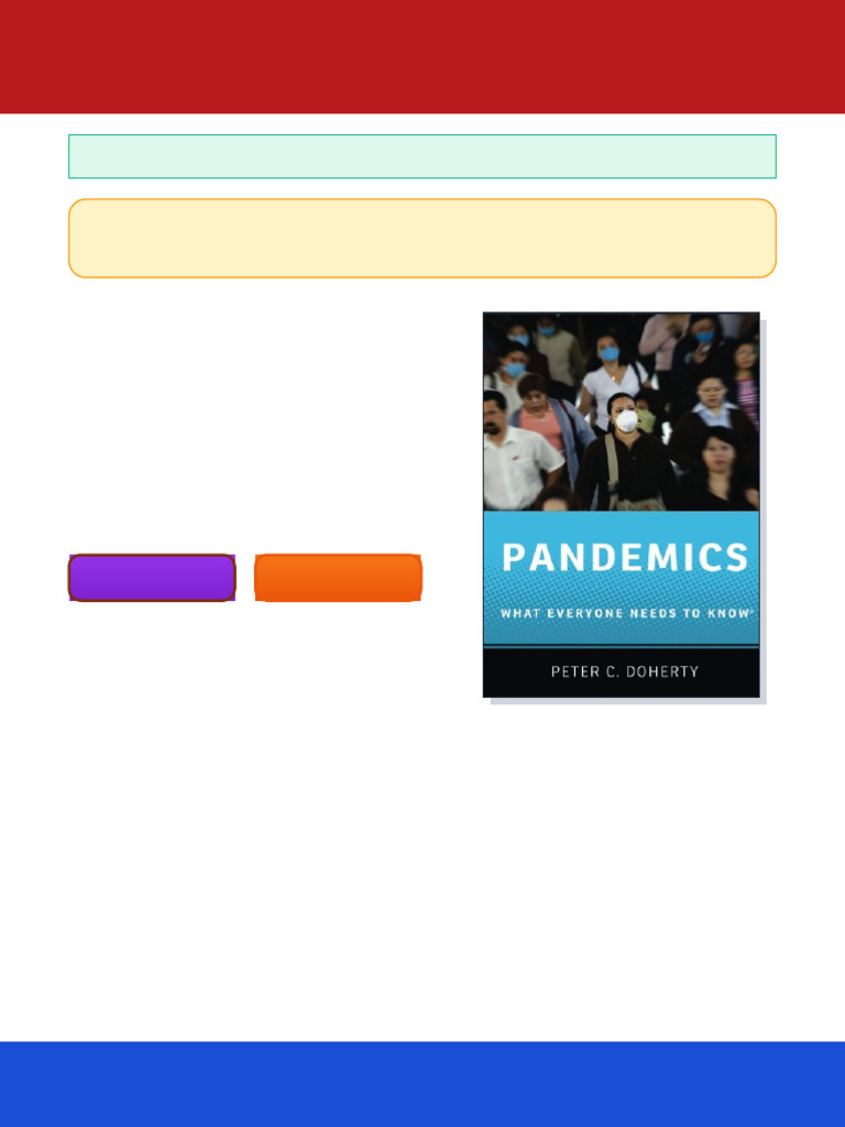Pandemics What Everyone Needs To Know 1st Edition Peter C. Doherty ...