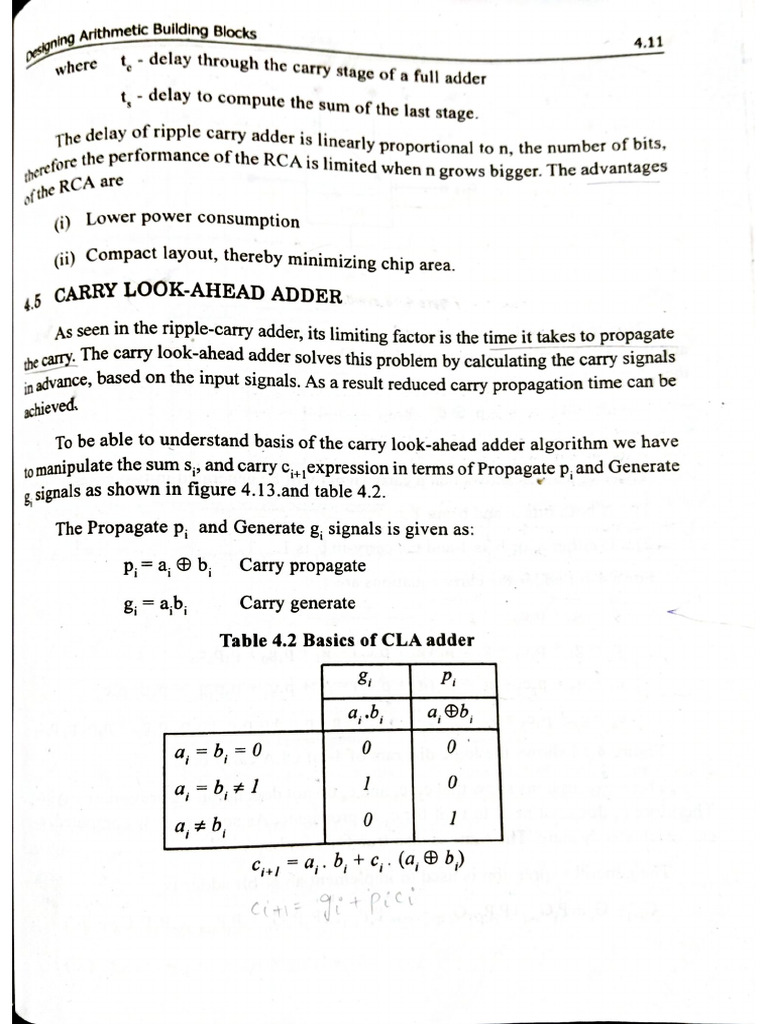 Carry Look Ahead Adder | PDF