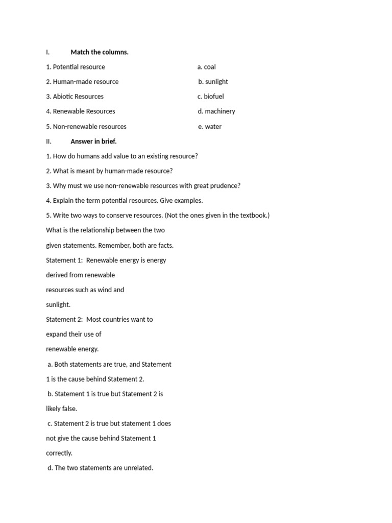 Worksheet Resources | PDF