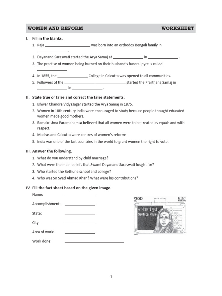 Worksheet WOMEN | PDF
