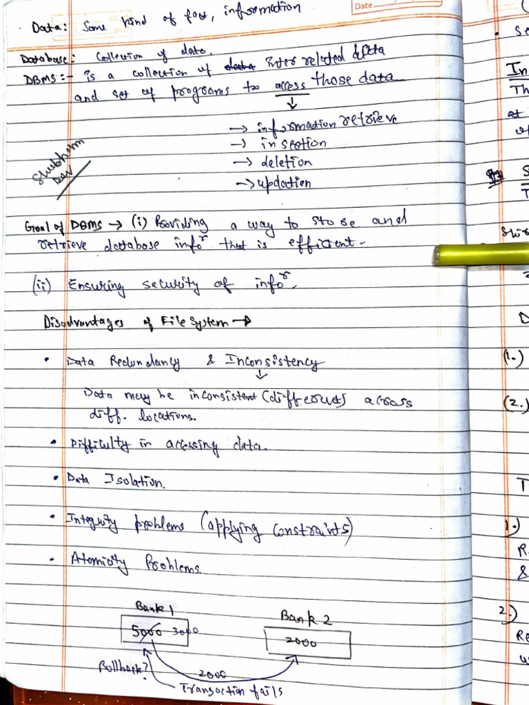 DBMS Notes Unacademy YT Playlist | PDF