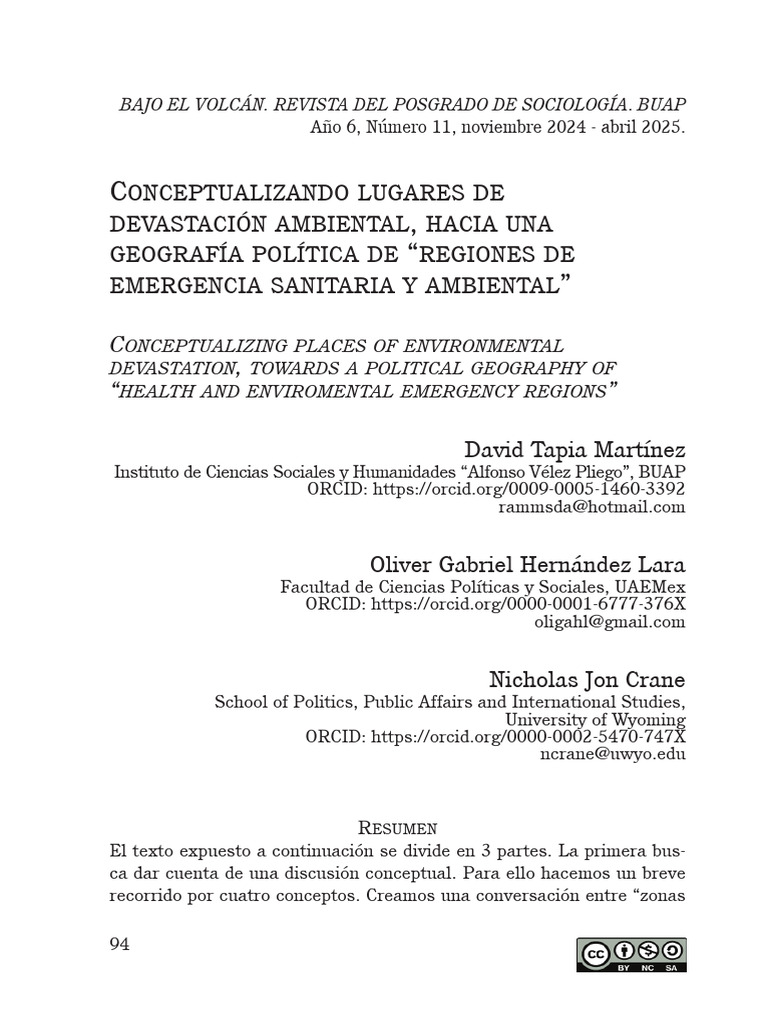Conceptualizando Lugares de Devastacion | PDF | Entorno natural | México
