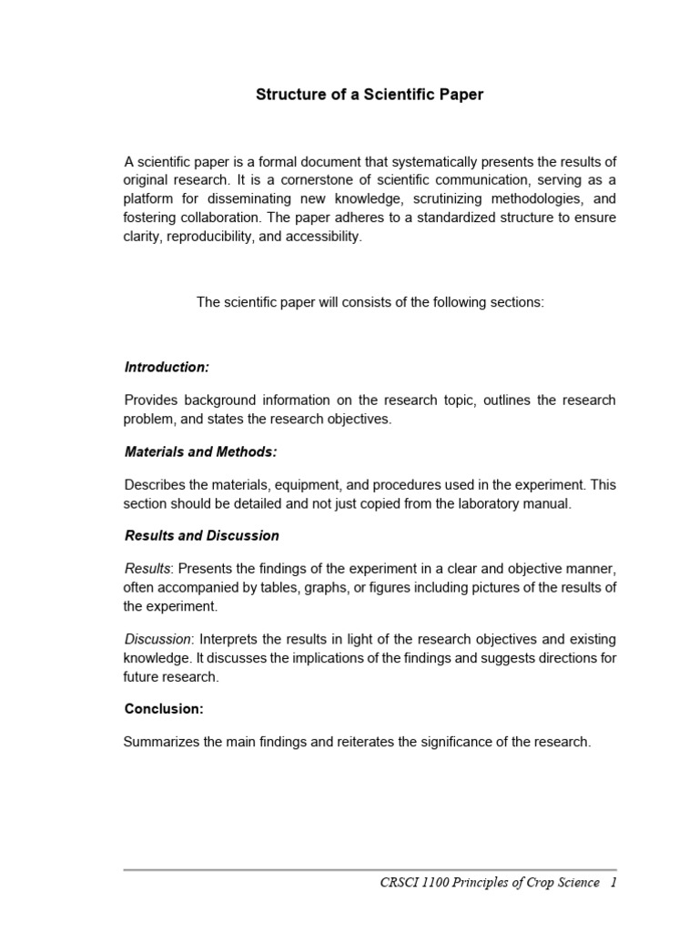 Writing a Scientific Paper Guide | PDF | Experiment | Seed