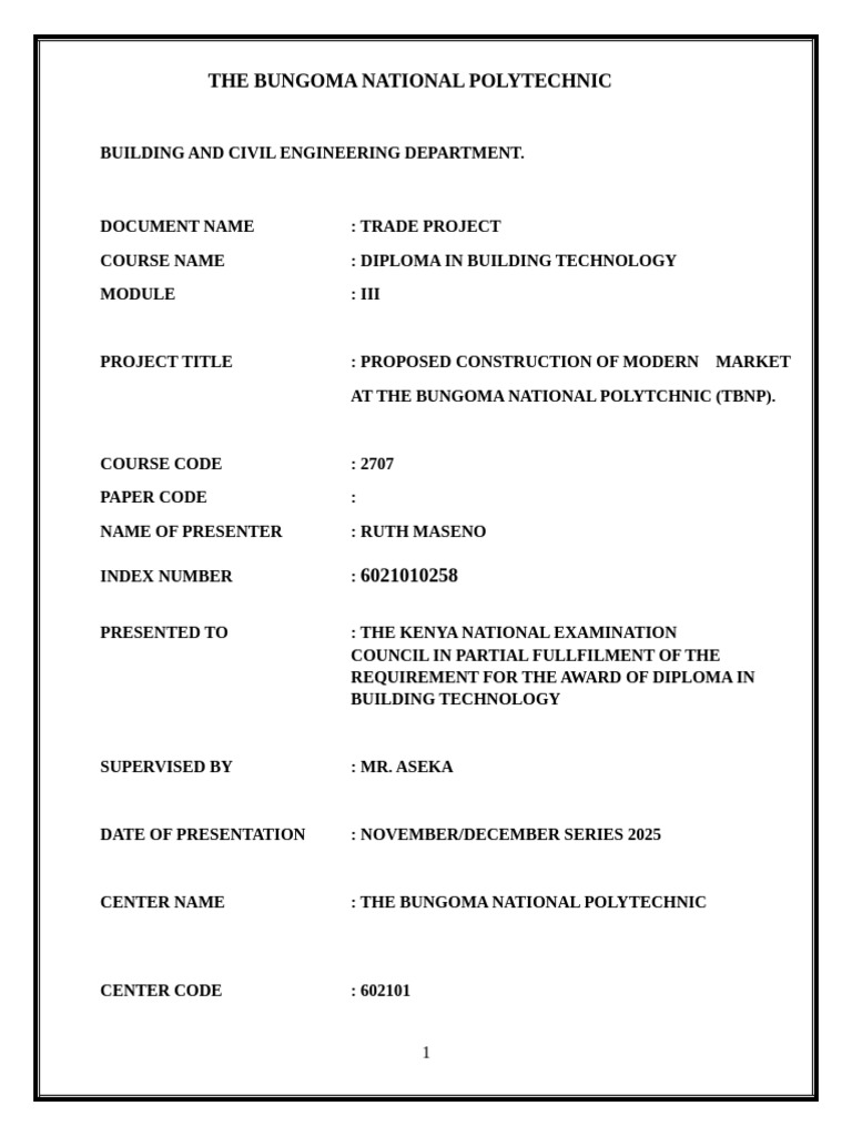 6021010258 RUTH'S TRADE PROJECT | PDF