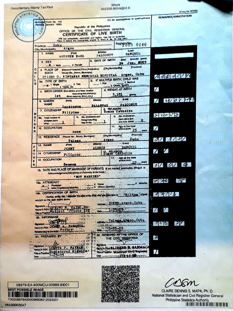 Birth Certificate | PDF