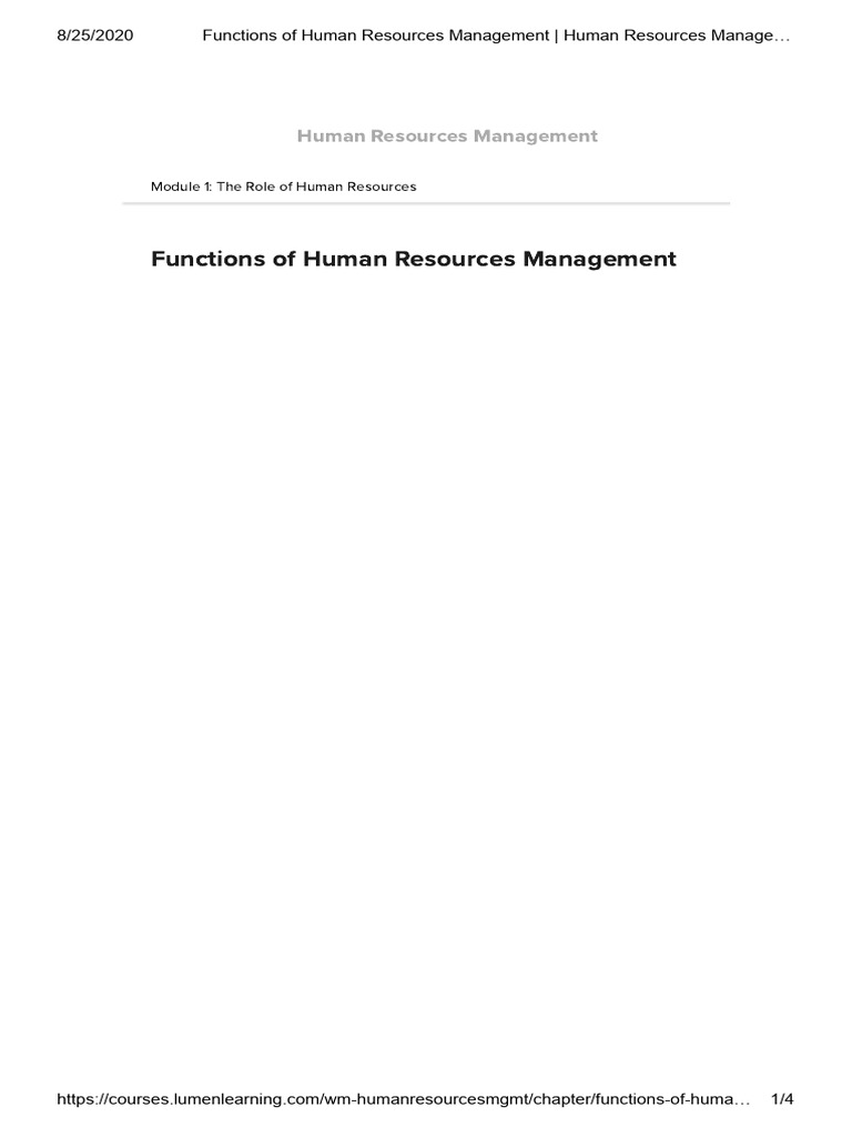 (3) Functions of Human Resources Management _ Human Resources ...