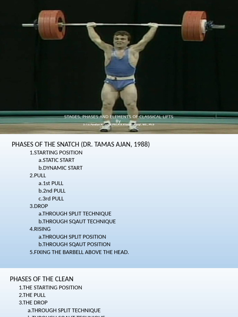 Classical Lifts: Stages and Phases Explained | PDF | Weight Training ...