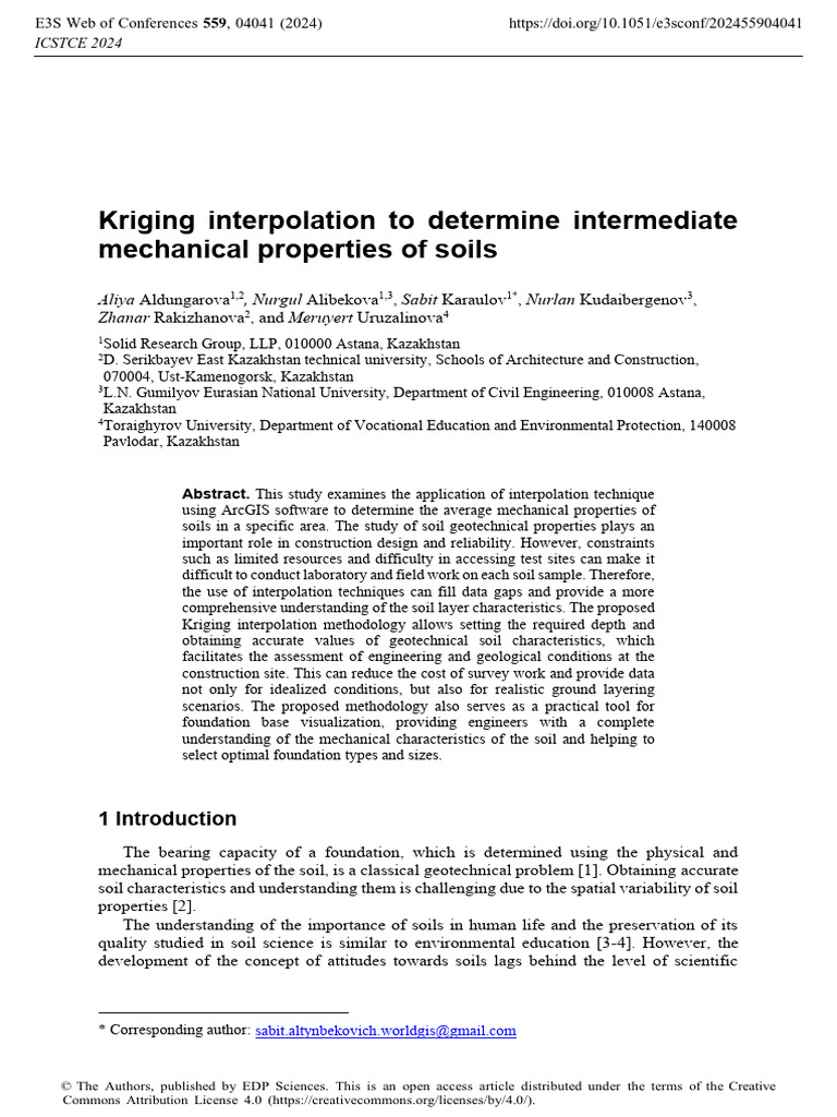 Kriging Interpolation to Determine Intermediate Me- Validation2 | PDF | Geographic Information ...