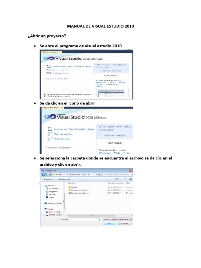 Manual de Visual Estudio 2010 | PDF