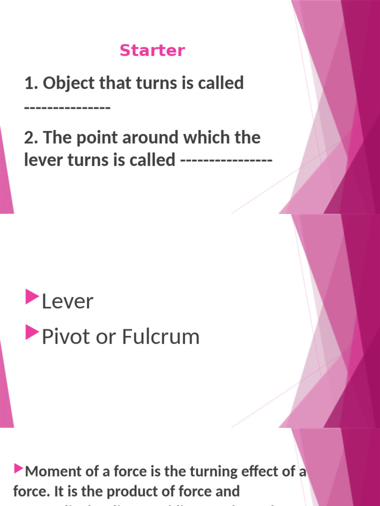 Understanding Moments of Force and Levers | PDF