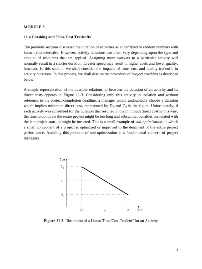 Time-Cost Tradeoffs in Project Management | PDF | Budget | Cost