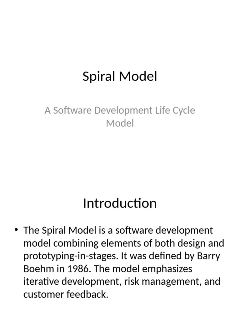 Spiral Model in Software Development | PDF