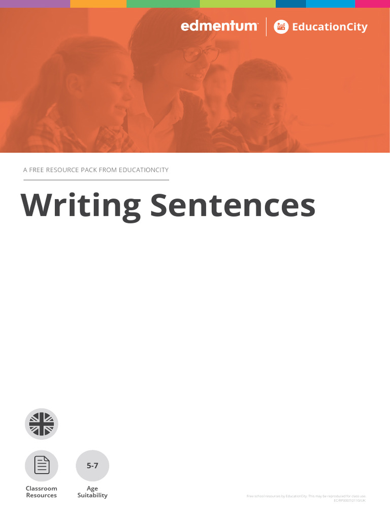 Sentence Writing Activity Pack | PDF | Sentence (Linguistics) | Punctuation