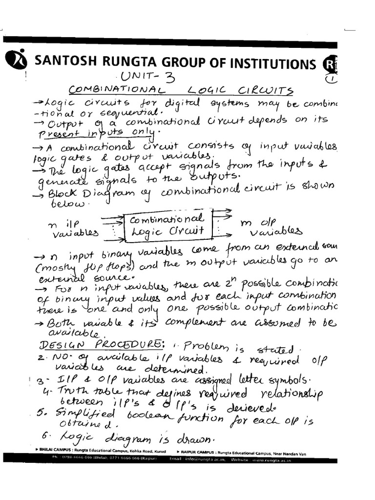 Unit -3 Combinational Circuit | PDF
