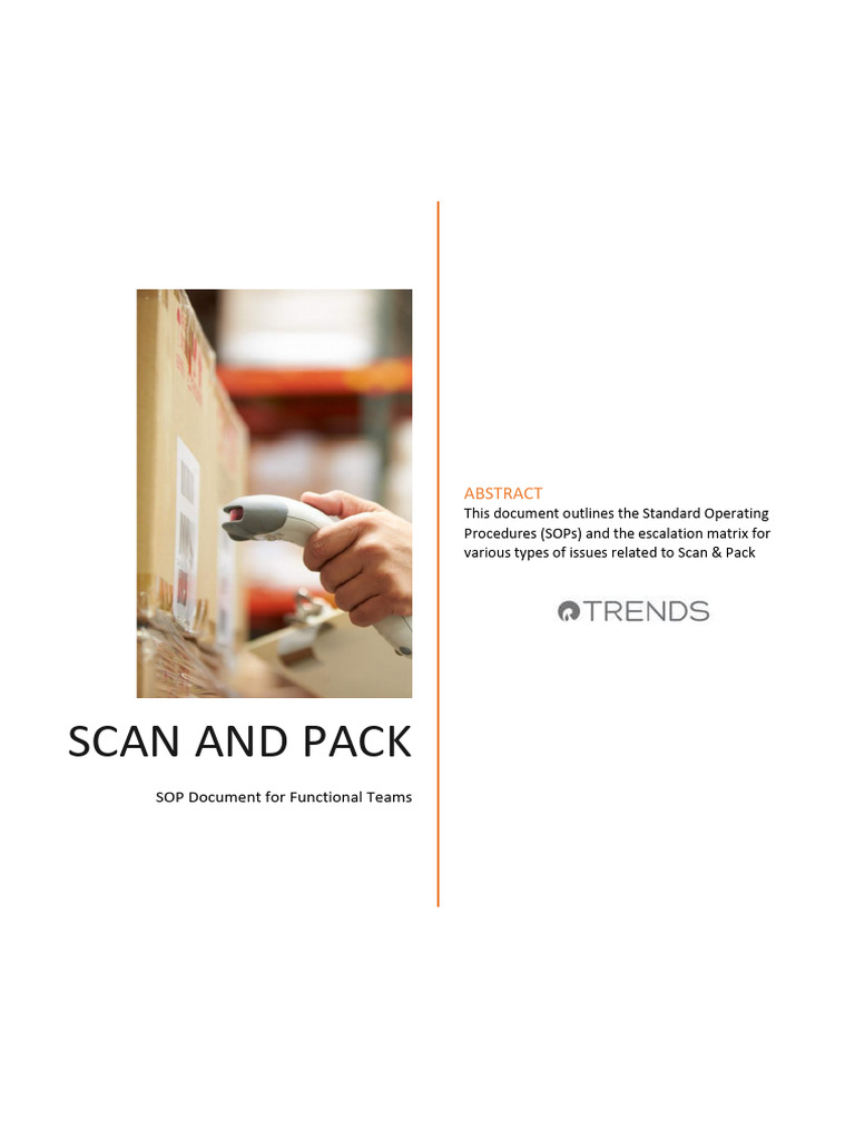 Scan & Pack SOP for Issue Resolution | PDF