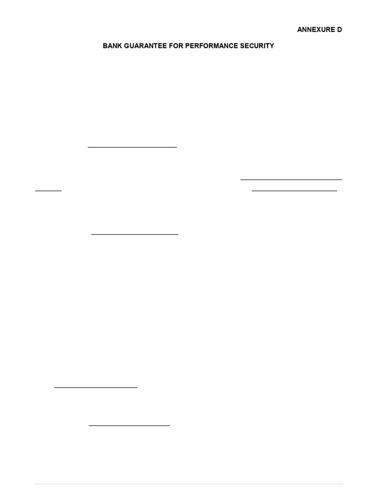 Revised Performance Bank Guarantee Format 1526560589 | PDF | Guarantee | Private Law