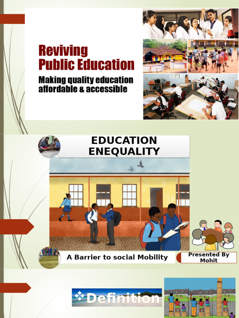 Education Inequality and Social Mobility | PDF