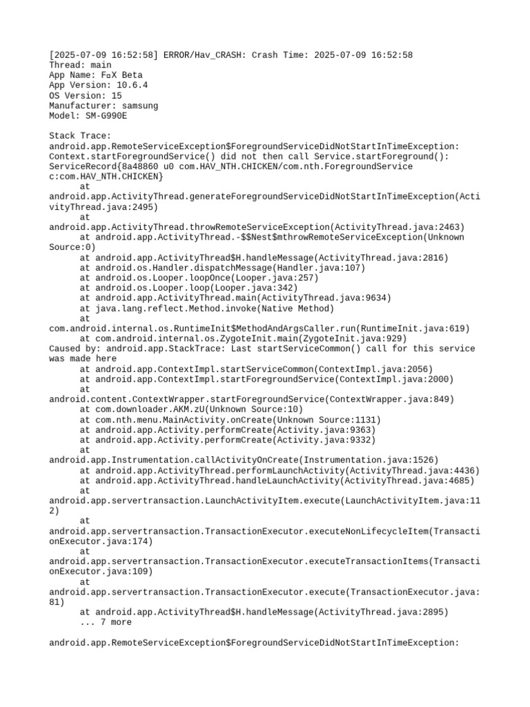 App Log | PDF | Android (Operating System) | Java (Programming Language)