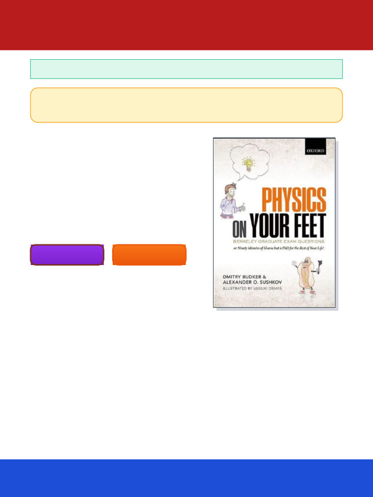 Physics on your feet Berkeley Graduate Exam Questions 1st Edition ...