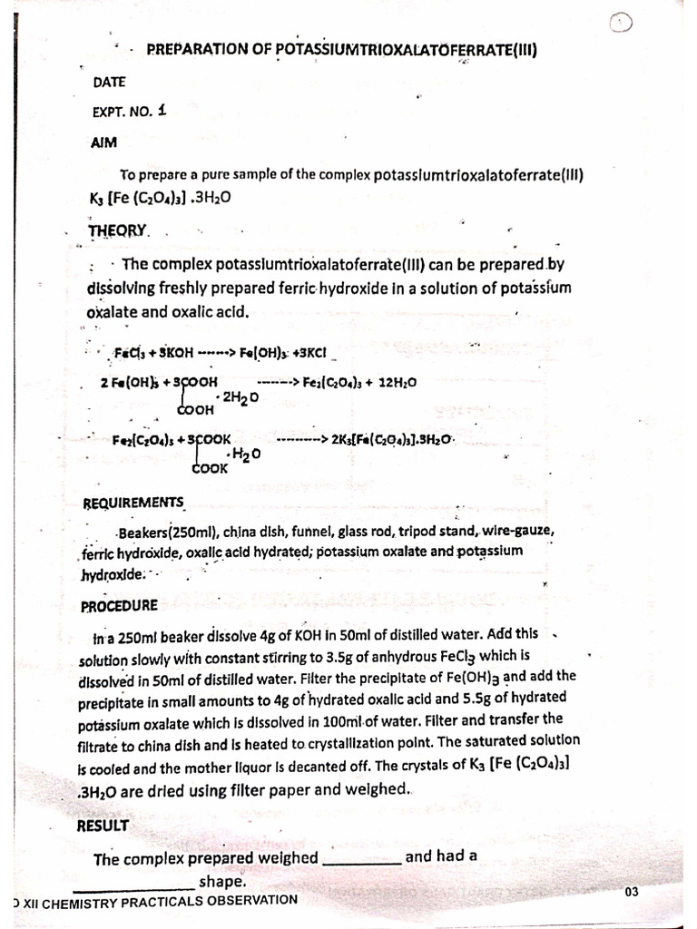 Chemistry Record Scripts | PDF