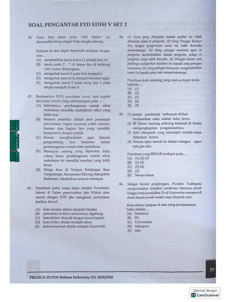 EYD V - 2 | PDF