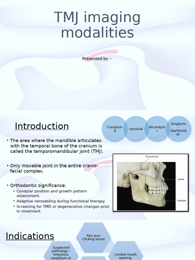 TMJ Imaging Modalities Overview | PDF | Medical Imaging | Ct Scan