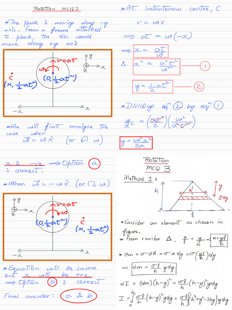 Rotational Motion Pathfinder Solutions | PDF